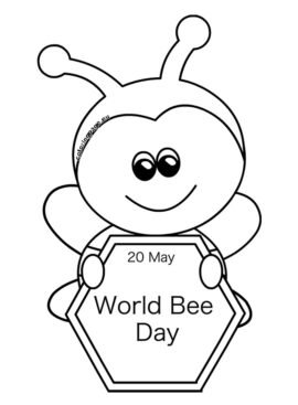 World bee day coloring | Coloring Page