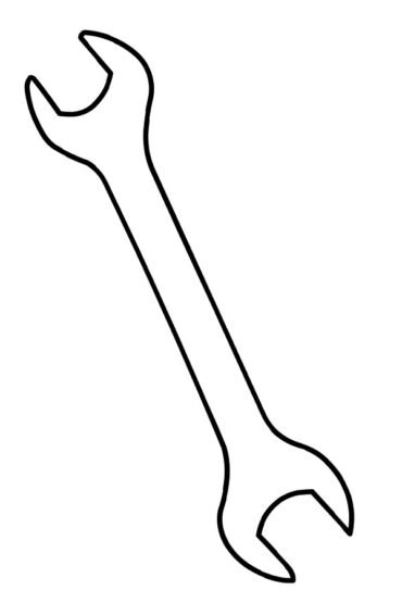 Wrench template | Coloring Page