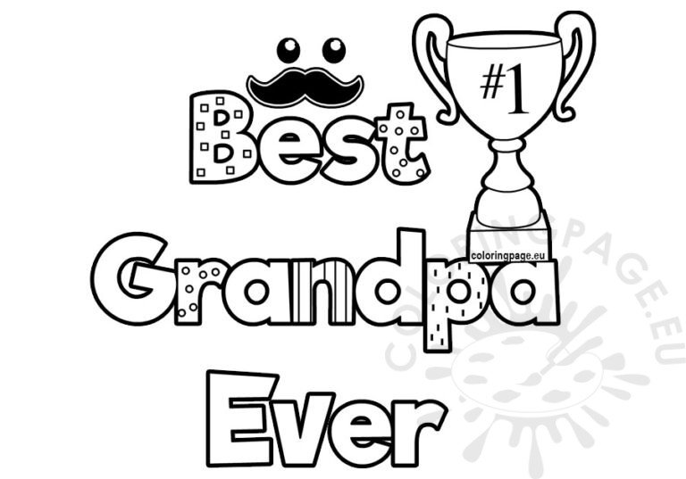 Best Grandpa Ever | Coloring Page