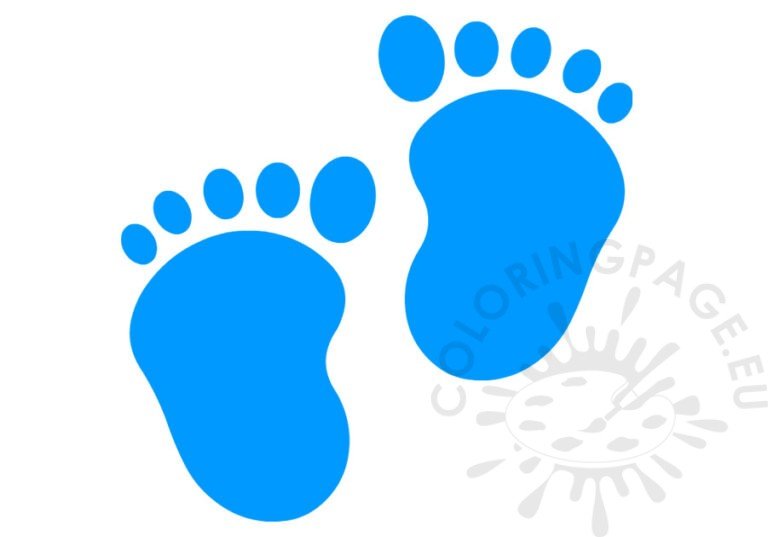 Blue baby feet | Coloring Page