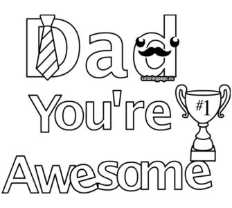 Father's Day - Coloring Page