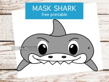 Paper Mask shark | Coloring Page