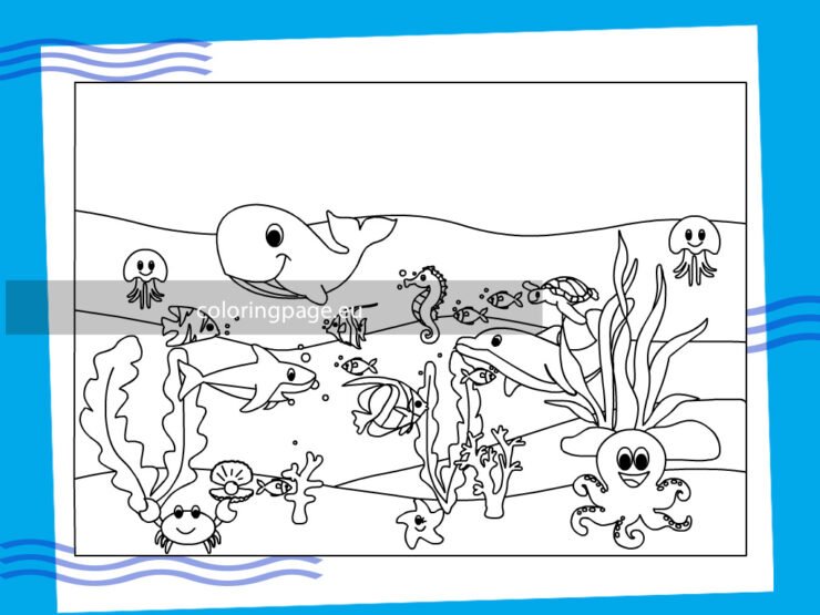 Ocean animals | Coloring Page