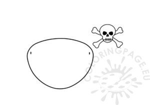 Printable Pirate eye patch template | Coloring Page