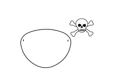 Printable Pirate eye patch template | Coloring Page