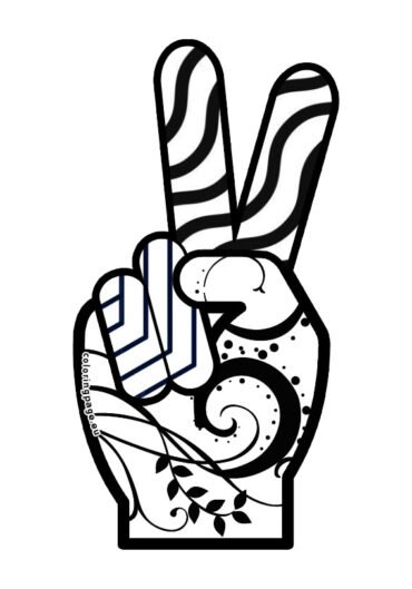 Peace Sign Zentangle | Coloring Page