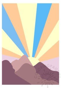 Printable Sunrise | Coloring Page