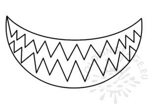 Shark mouth template | Coloring Page