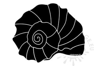 Spiral shell silhouette | Coloring Page