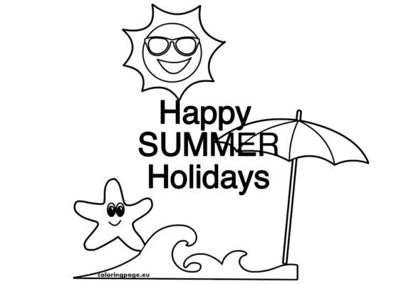 Summer holiday | Coloring Page
