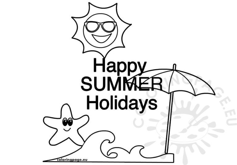 Summer holiday | Coloring Page
