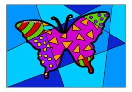 Butterfly pop art | Coloring Page