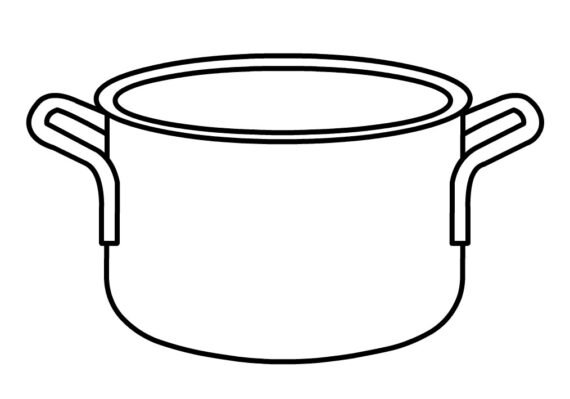 Cooking Pot | Coloring Page