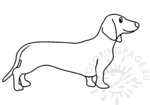 Free printable Dachshund dog | Coloring Page