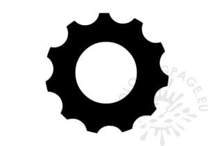 Printable Gear shape | Coloring Page