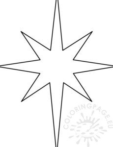 Star of Bethlehem template | Coloring Page