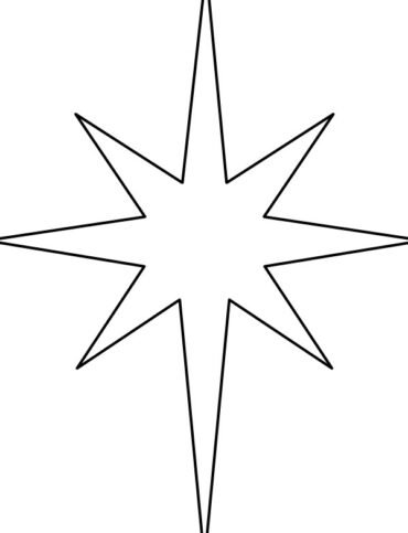 Star of Bethlehem template | Coloring Page