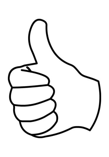 Thumbs Up Coloring Page