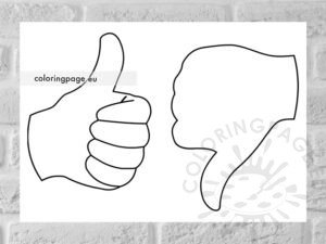 Thumbs up and down | Coloring Page