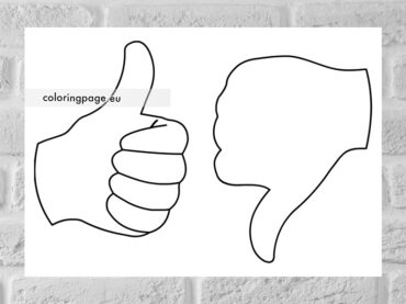 Thumbs up and down | Coloring Page