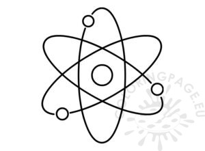 Atom symbol | Coloring Page