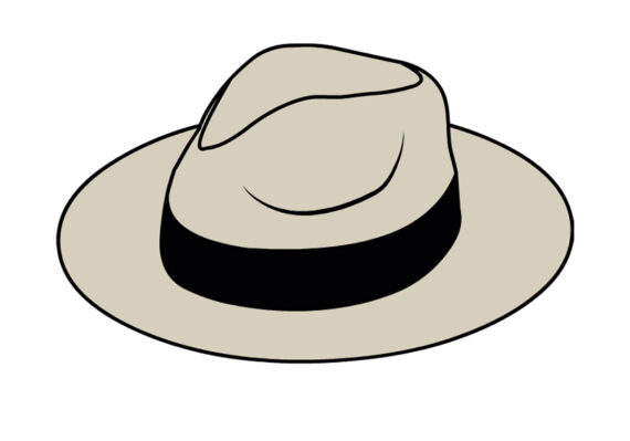 Classic Fedora hat | Coloring Page