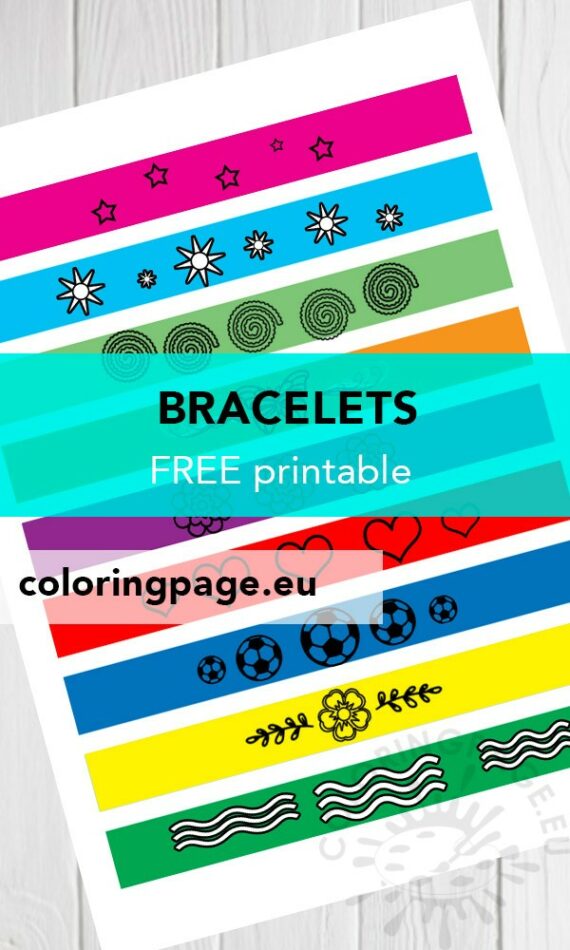 Bracelets template | Coloring Page