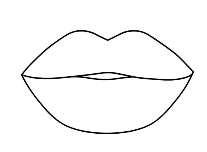 Free Lips outline | Coloring Page