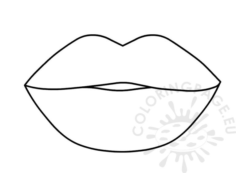 Free Lips outline | Coloring Page