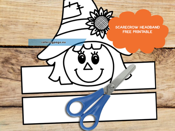Free Scarecrow Headband template | Coloring Page