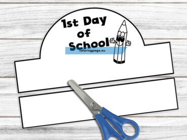 1st Day of School Hat | Coloring Page