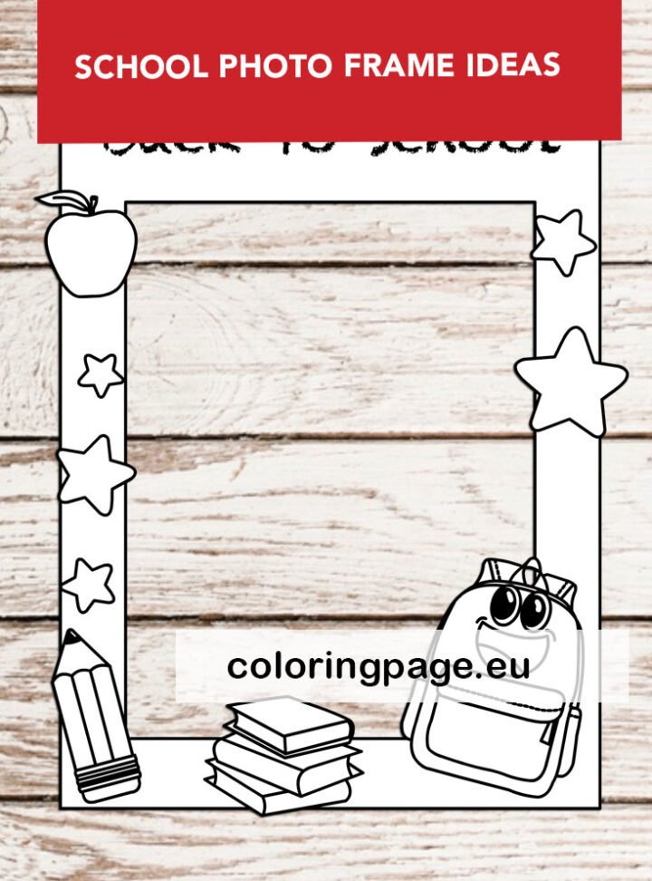 School Photo Frame ideas | Coloring Page