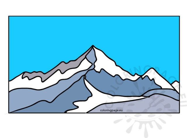 Snowy Mountain | Coloring Page