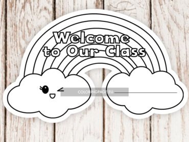 Classroom Door Sign | Coloring Page