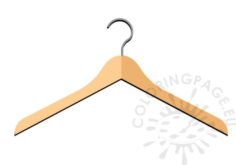 Wooden Clothes Hangers | Coloring Page