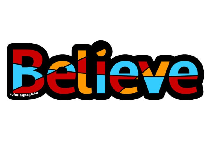 Word believe | Coloring Page