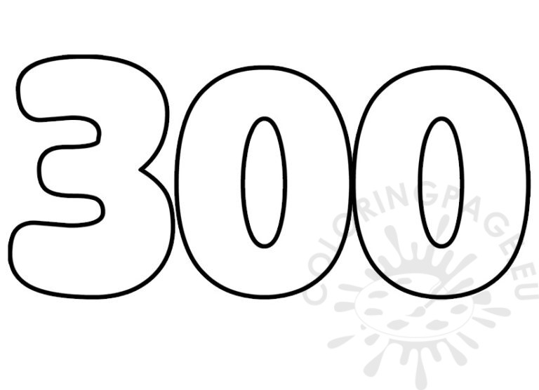 300 three hundred | Coloring Page