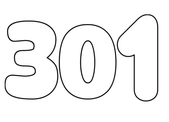 301 number | Coloring Page