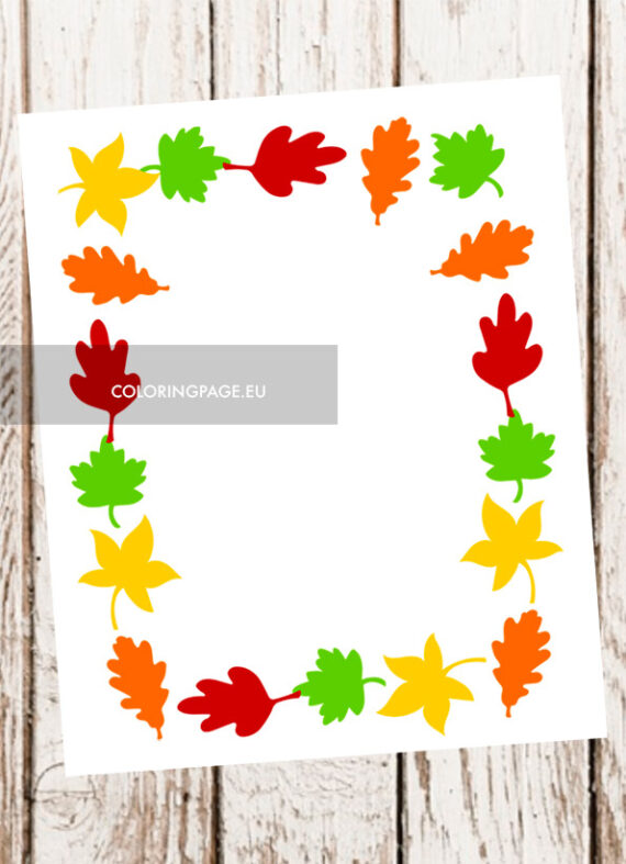 Fall border | Coloring Page