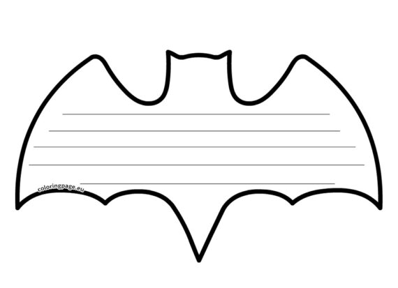 Bat writing template | Coloring Page