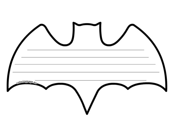 Bat writing template | Coloring Page