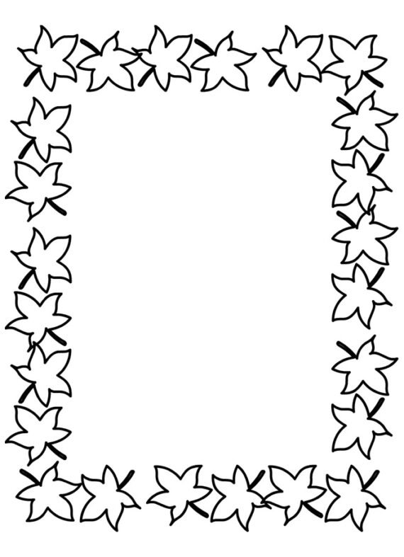 Border Autumn frame | Coloring Page