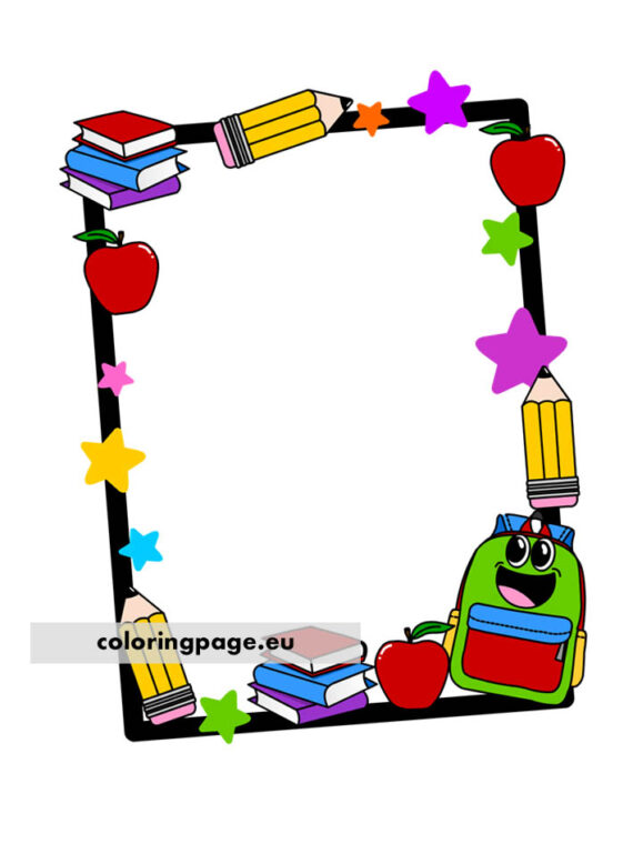 Border School | Coloring Page