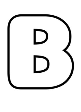 Printable Letter B outline | Coloring Page