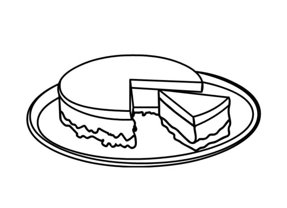 Cheesecake | Coloring Page