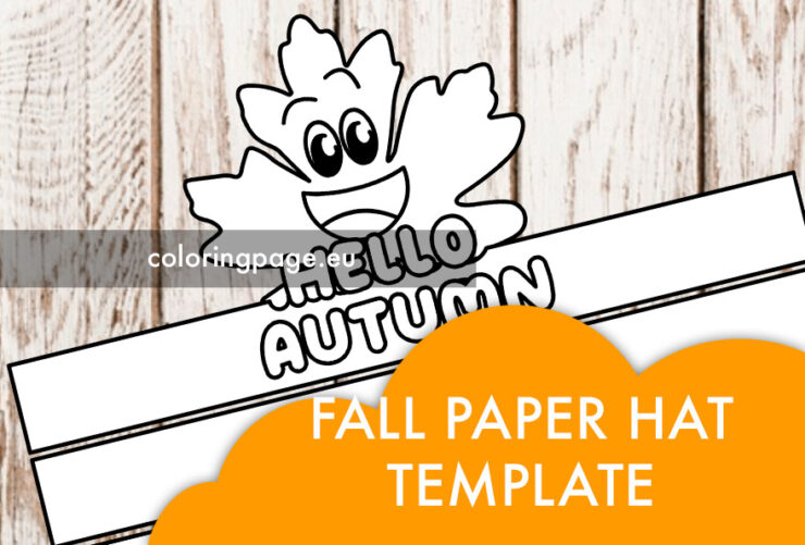 Fall paper hat | Coloring Page