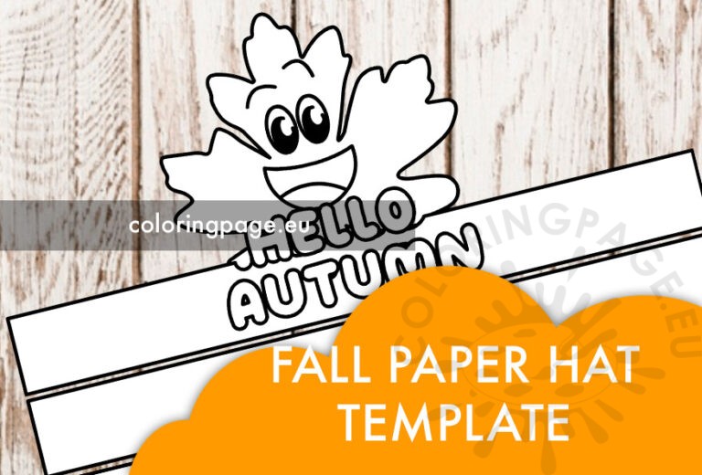 Fall paper hat | Coloring Page