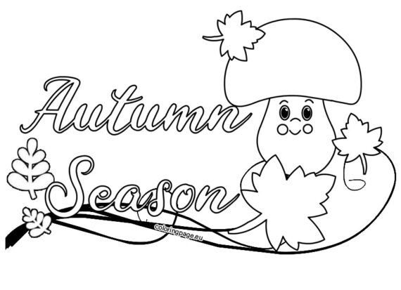 Printable Fall season | Coloring Page