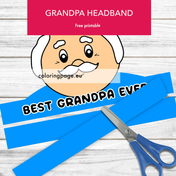 Grandpa Headband craft | Coloring Page