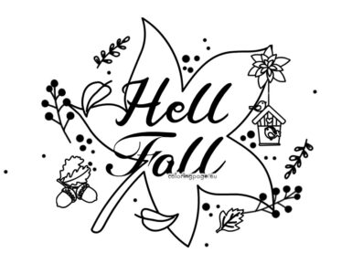 Hello October | Coloring Page
